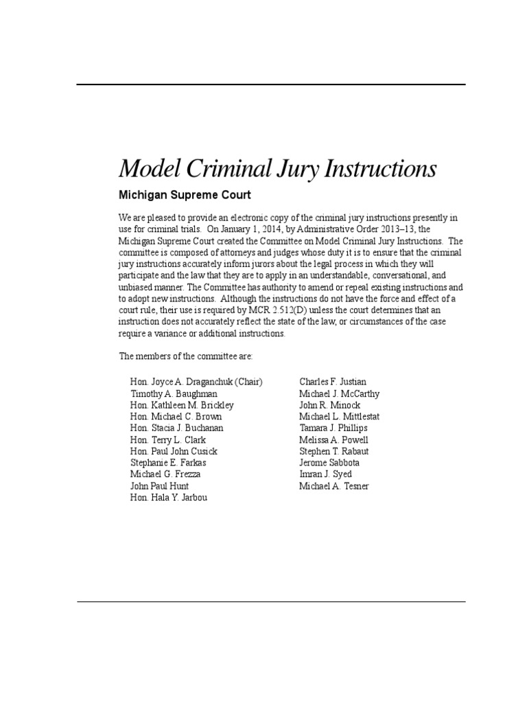 Criminal Jury Instructions | PDF | Reasonable Doubt | Assault