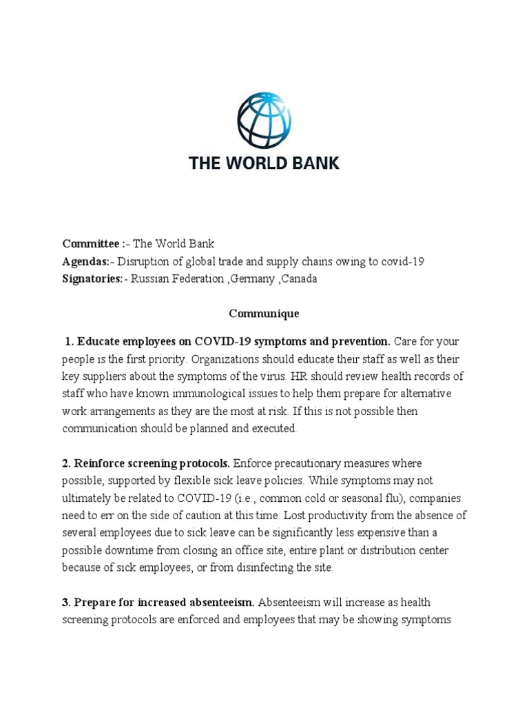 Sample Communique | PDF | Logistics | Supply Chain