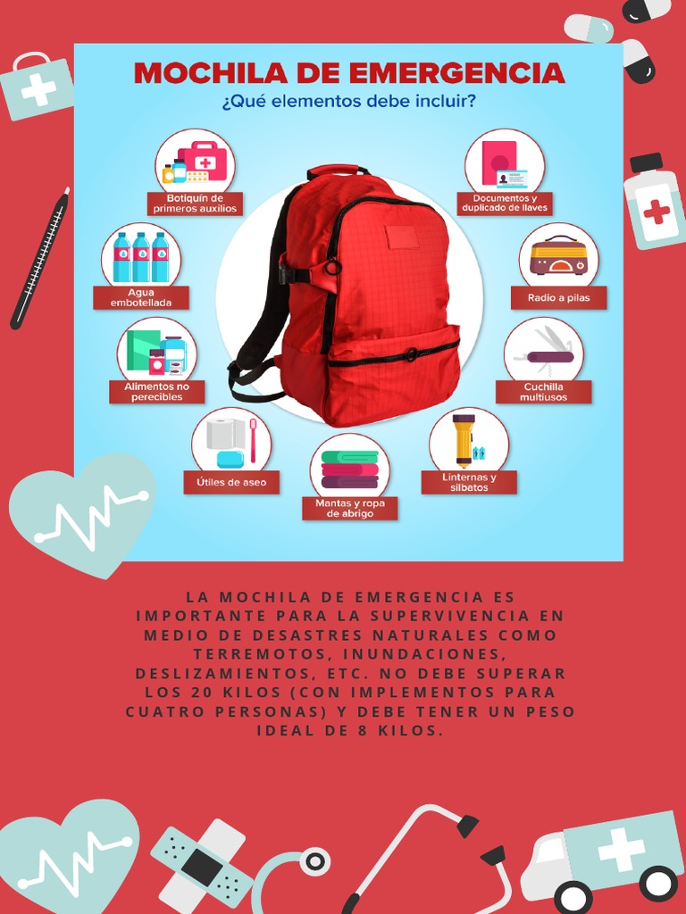 Elementos clave de una mochila de emergencia | PDF