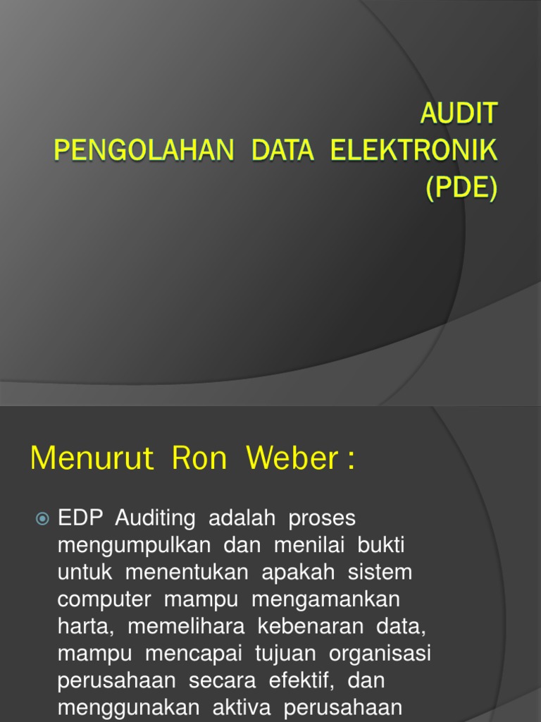 Kelas 1 Pengenalan Audit Pde | PDF
