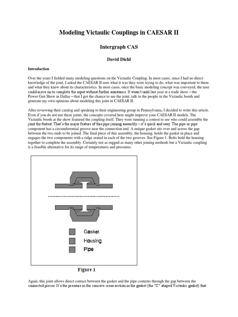 CAESAR II - Modeling Victaulic Couplings | PDF | Pipe (Fluid Conveyance ...