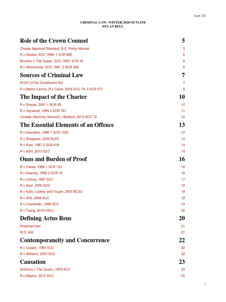 Bell, Dylan - Law 221 - Criminal Law & Procedure - Harris, Nikos ...