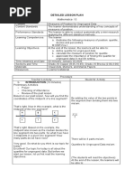 Lesson Plan Quartiles For Grouped Data 2021 | PDF | Lesson Plan | Learning