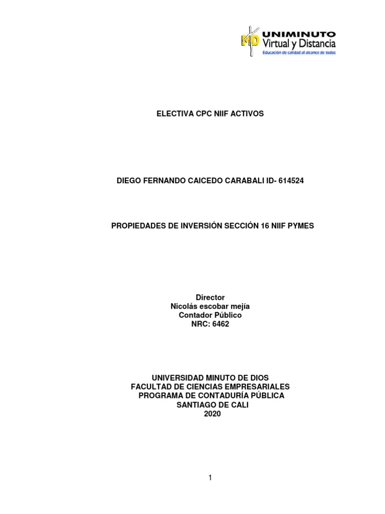 Propiedades de Inversión Sección 16 Niif Pymes | PDF | Tasador | Propiedad
