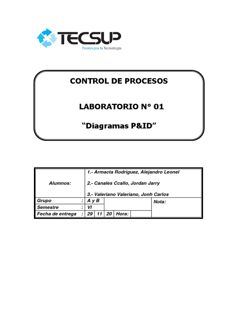 Lab 01 - P&ID | PDF | Sensor | Electrónica
