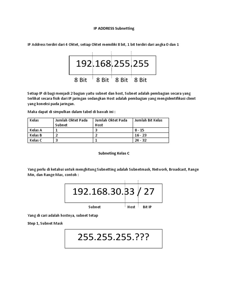 01 - Ip Address Subnetting | PDF