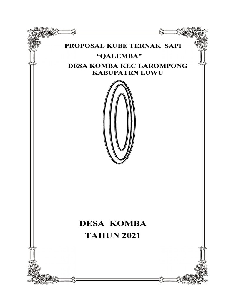 Proposal Kube Ternak Sapi | PDF
