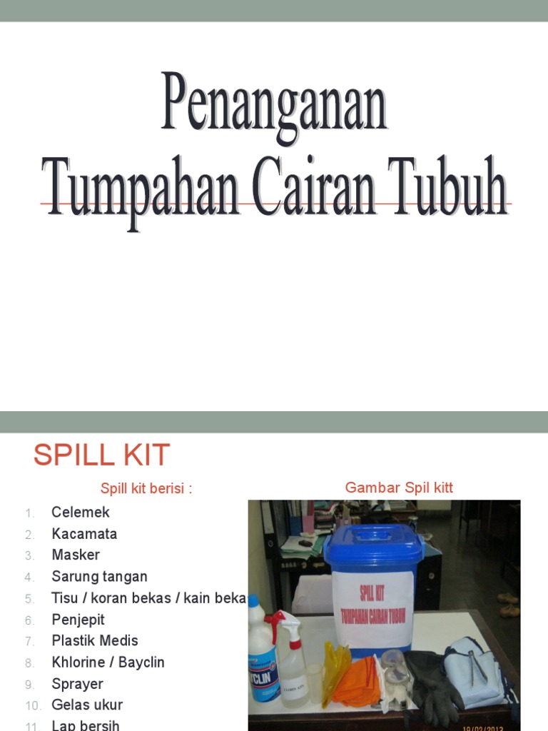 Prosedur Penggunaan Spill Kit Darah | PDF