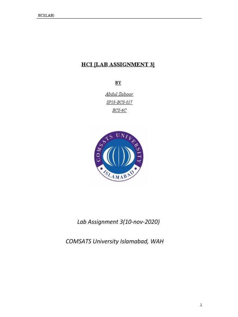 Hci Lab Assignignment 3 | PDF | Computer Programming | Software Engineering