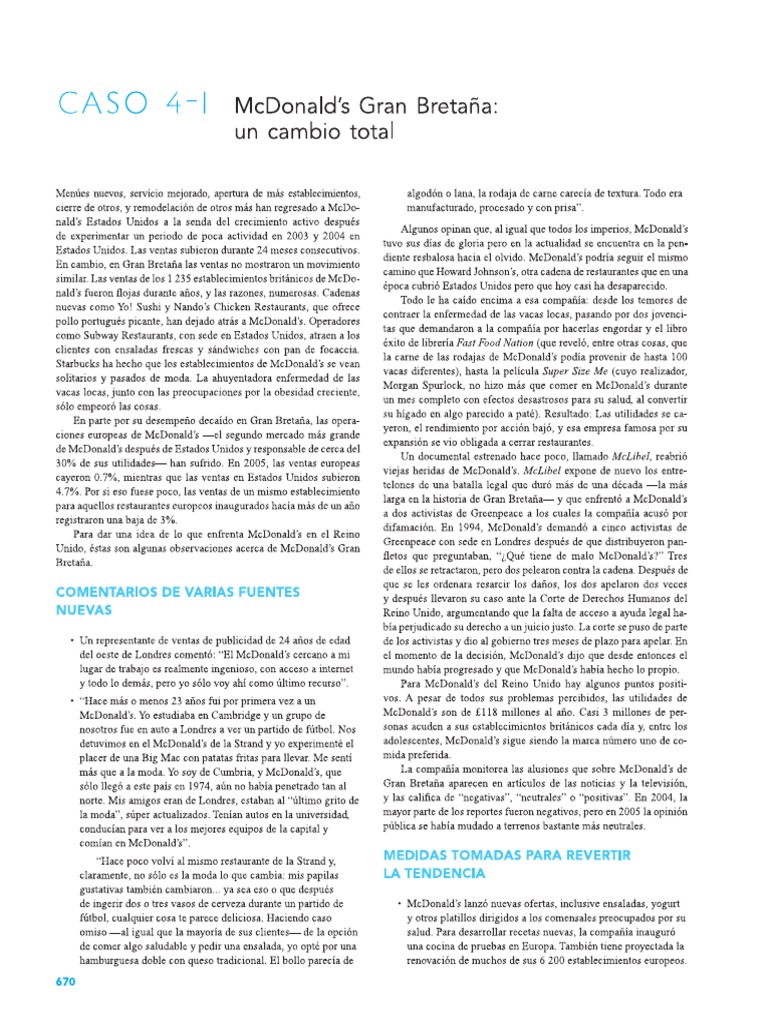 Caso McDonald's Gran Bretaña | PDF