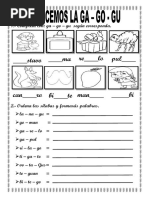 Ficha Letra G (Ga-Go-Gu) | PDF