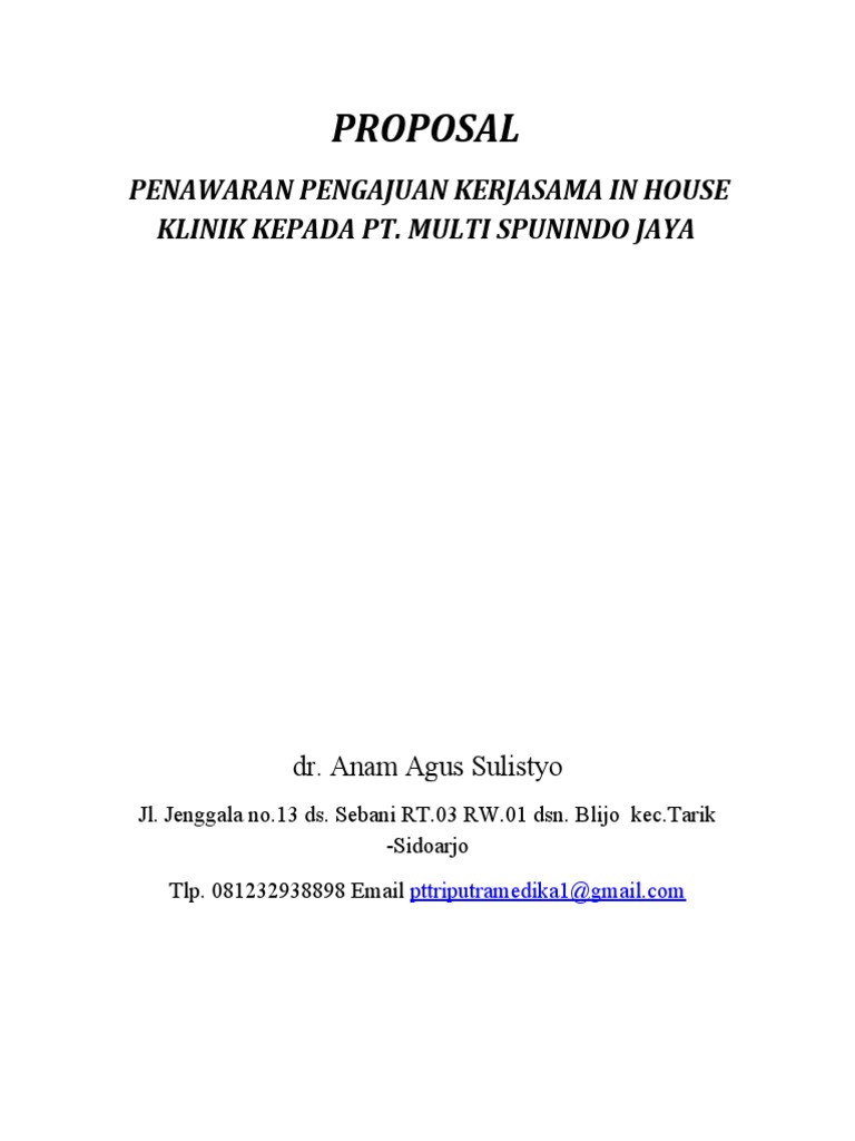 Proposal PT MSJ | PDF