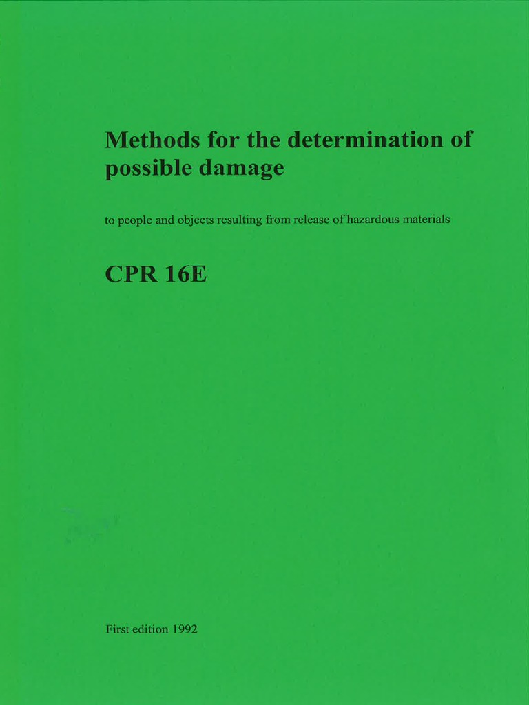 Green Book - Methods For Determination of Possible Damage | PDF