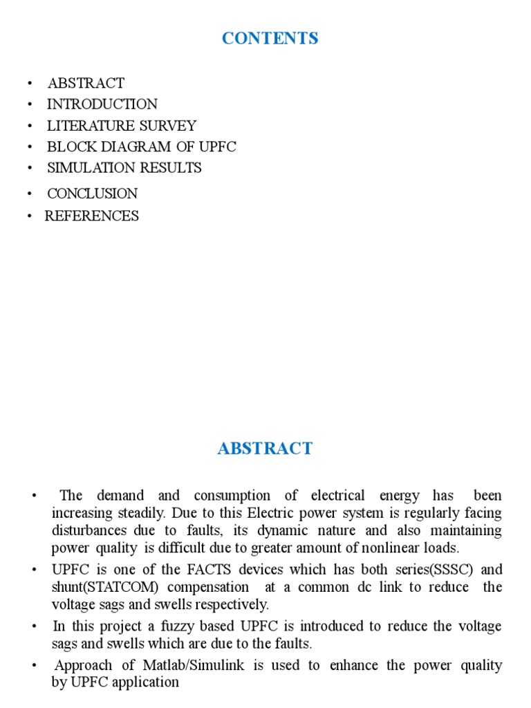 Improvement of Power Quality Using Fuzzy Based Unified Power Flow Controller | PDF | Electric ...