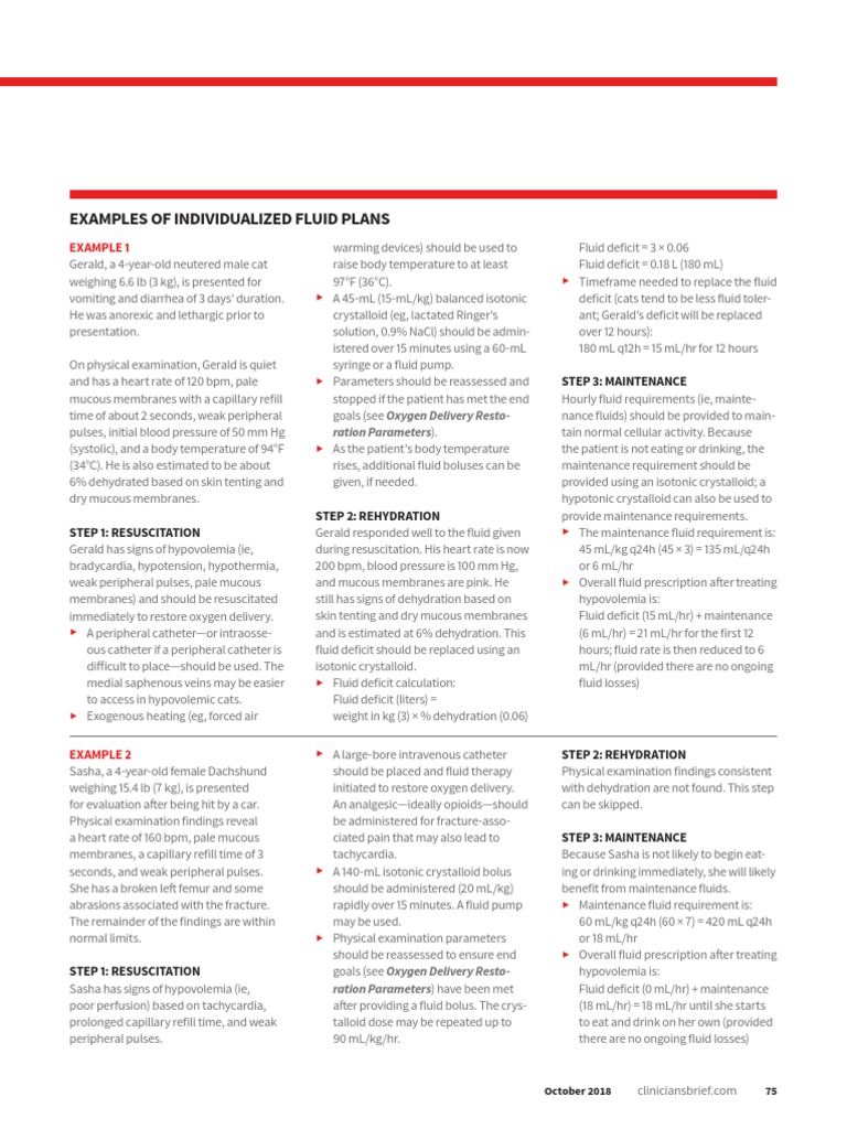 3.examples of Individualized Fluids Plans | PDF | Dehydration | Physiology