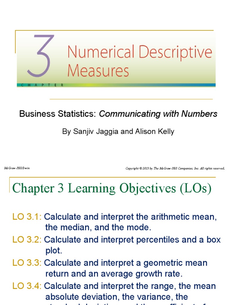 Chapter 3 Numerical Descriptive Measures | PDF | Standard Score ...