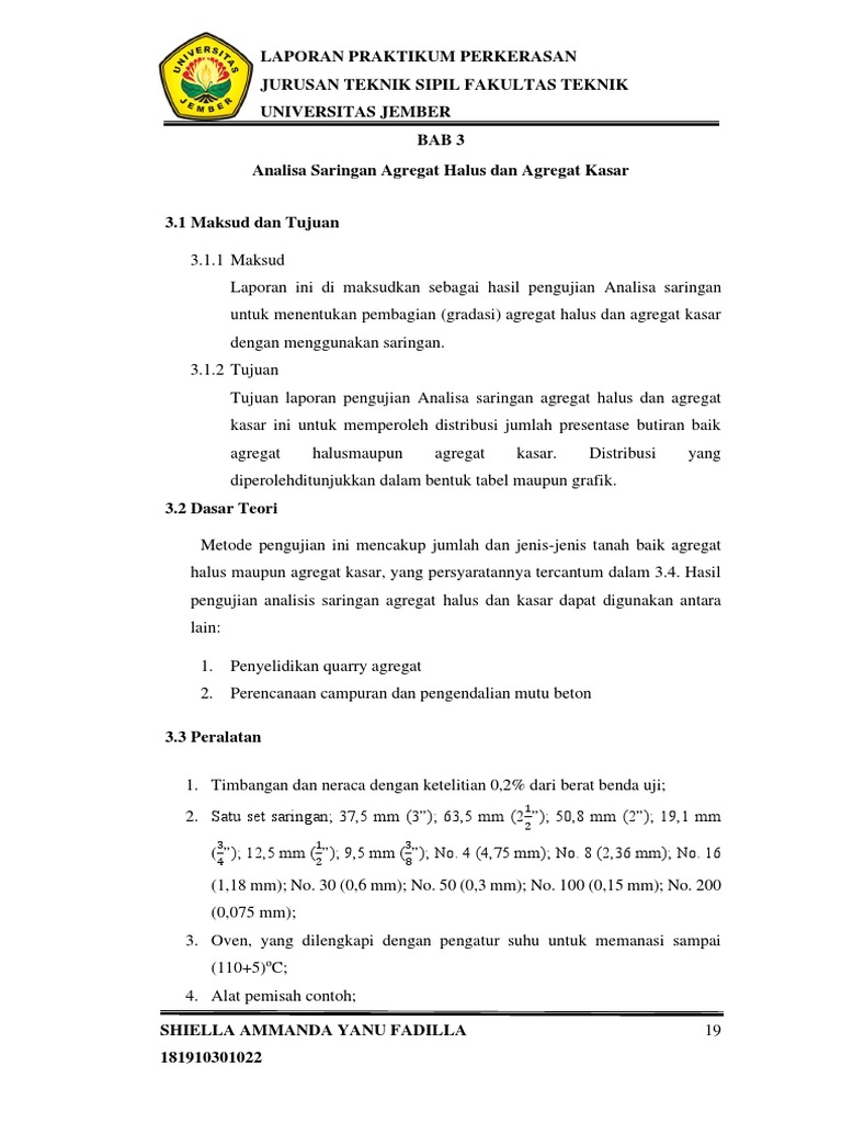 Laporan Praktikum Perkerasan | PDF