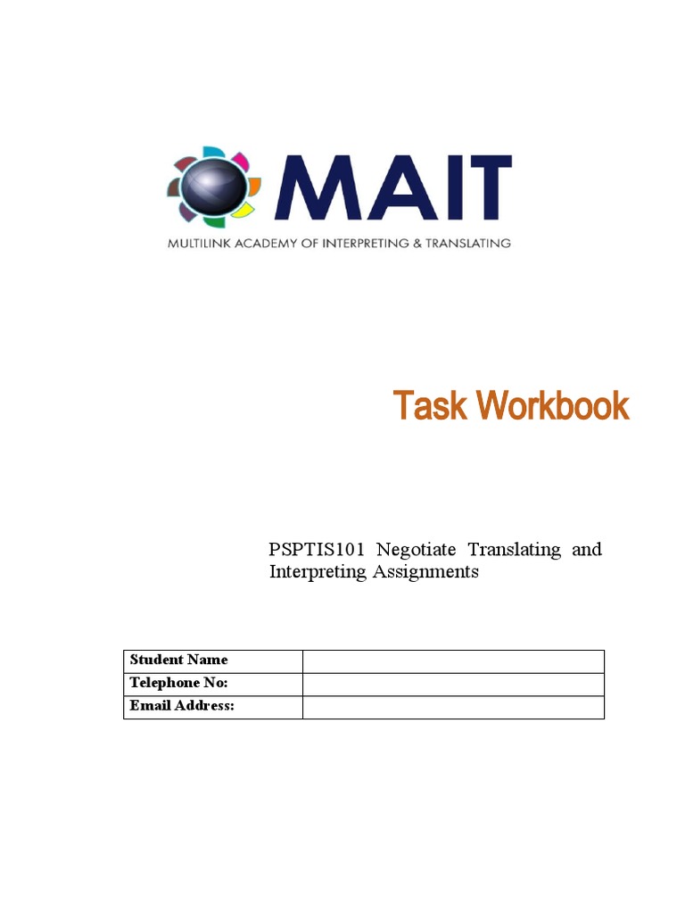 PSPTIS101 Assessment Task Workbook | PDF | Competence (Human Resources ...