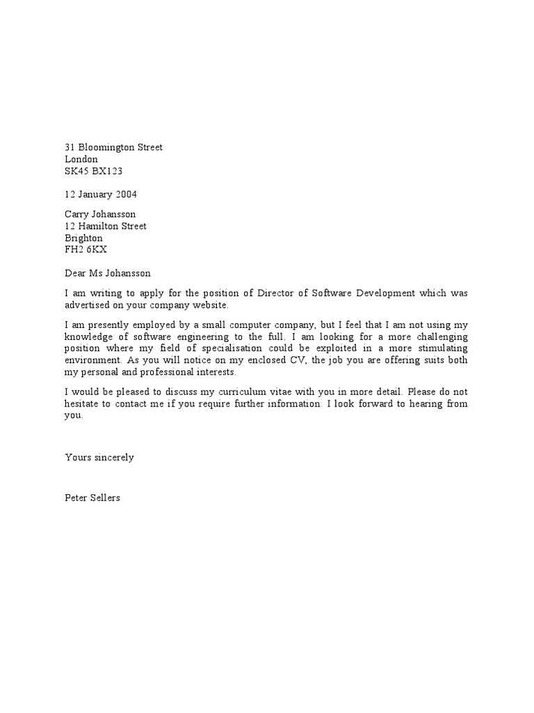 Application Letter Jaka | PDF