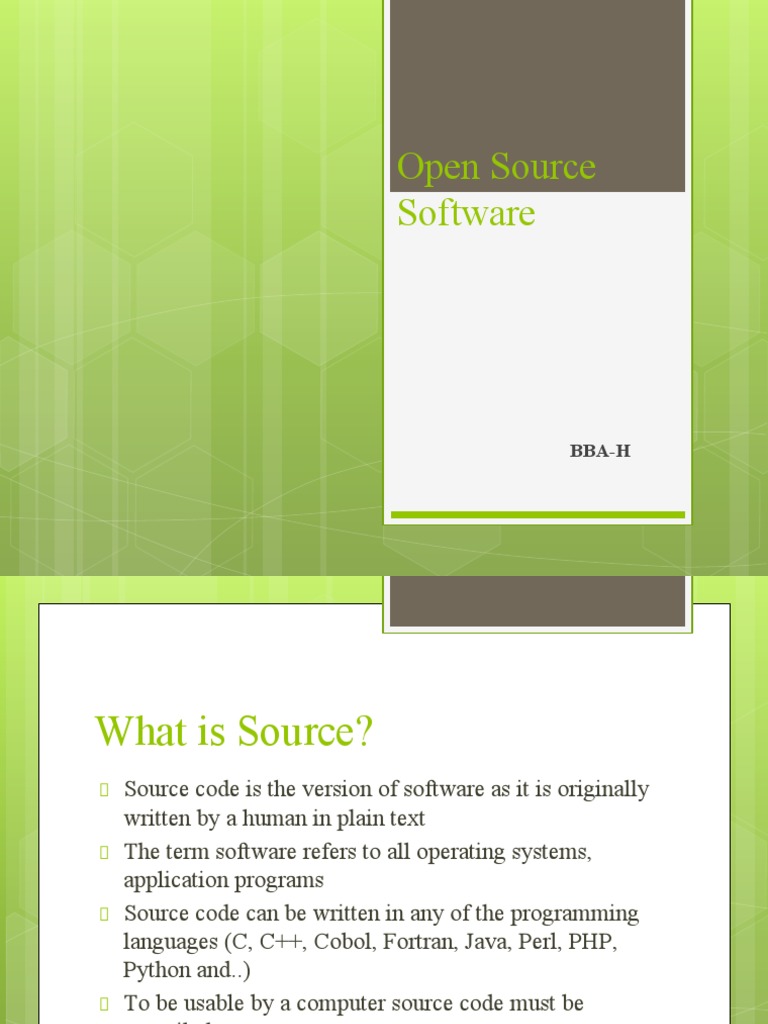 Open Source Software | PDF