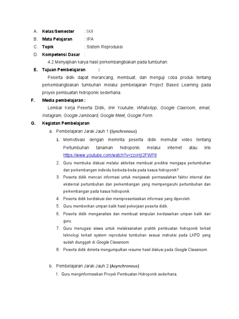 Contoh RPP IPA | PDF