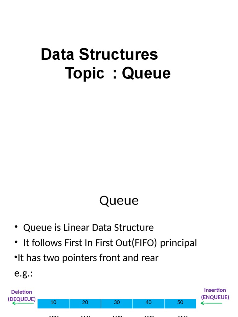 Data Structures Topic: Queue | PDF | Queue (Abstract Data Type ...