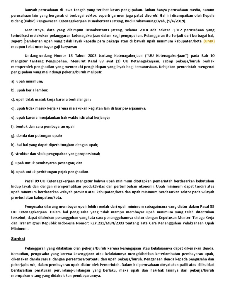 UUD K3 Upah | PDF | Bisnis | Hukum