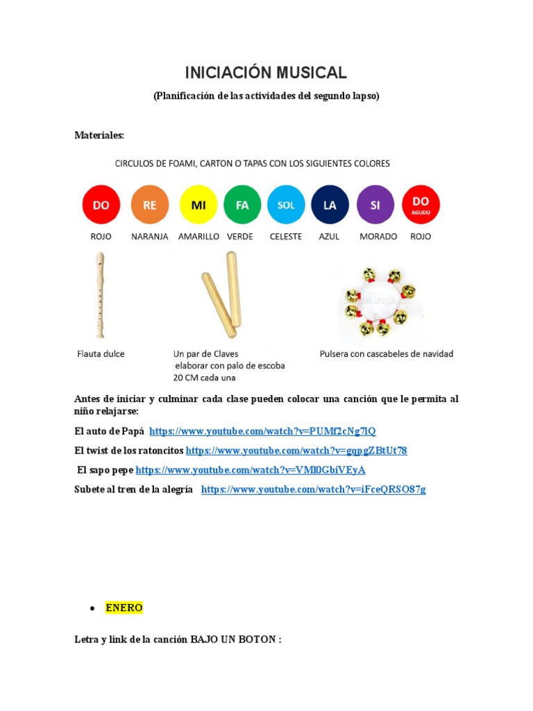 Planificación de actividades musicales para niños enfocadas en la ...