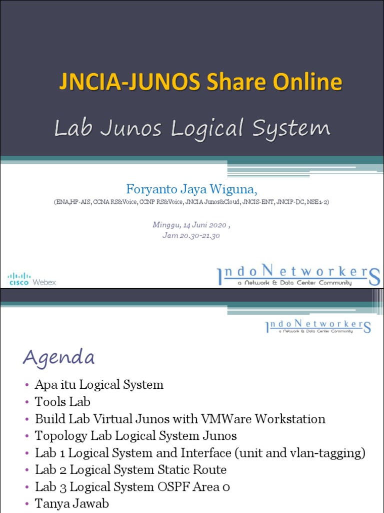 Membangun Lab Junos Logical System Juniper Foryanto Jaya Wiguna | PDF | Multiprotocol Label ...