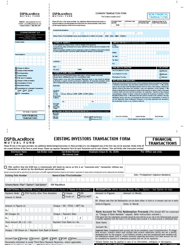 Common Transaction Form: Non-Financial Transactions | PDF | Cheque | Banks