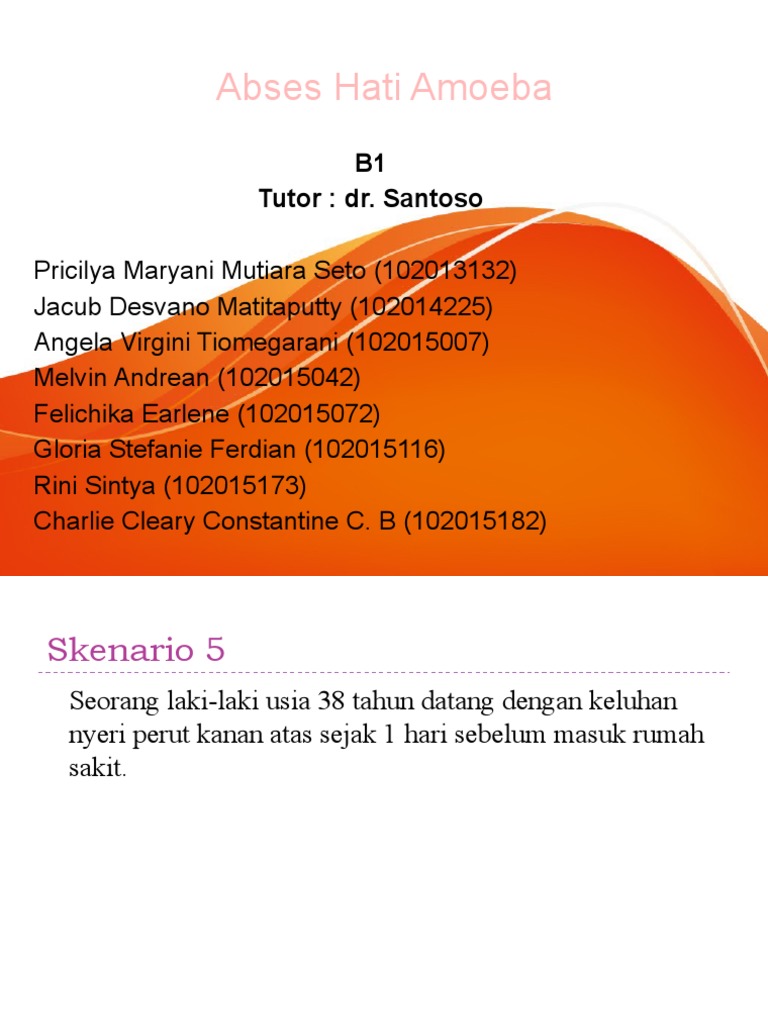 Abses Hati Amoeba: B1 Tutor: Dr. Santoso | PDF | Sains & Matematika