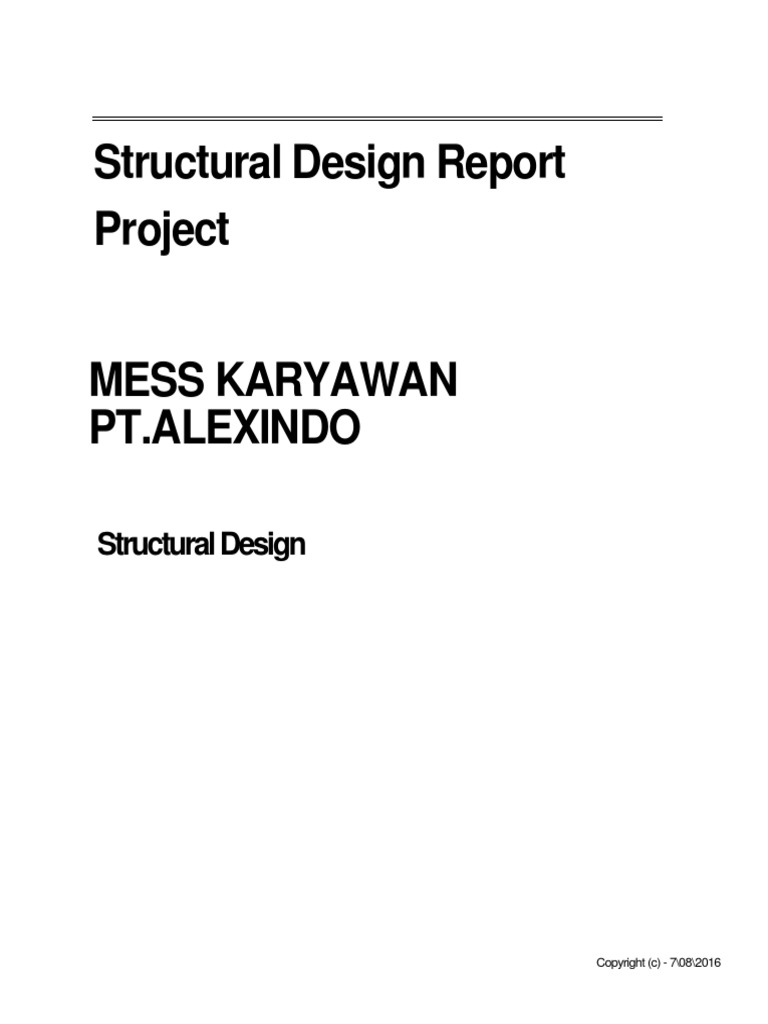 Laporan Struktur Mess Karyawan PT Alexindo | PDF