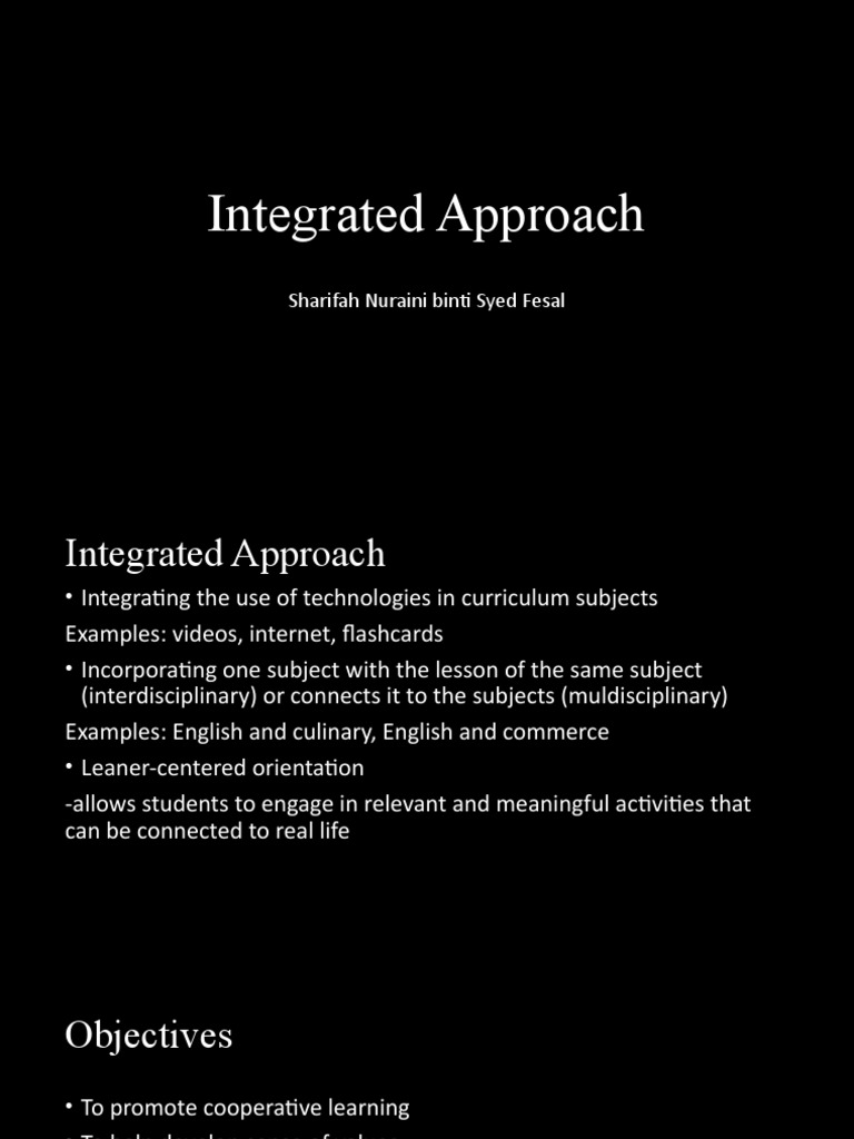Integrated Learning Approach | PDF