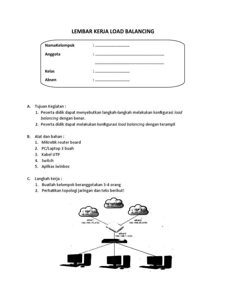Lembar Kerja Load Balance 2..... Revisi | PDF