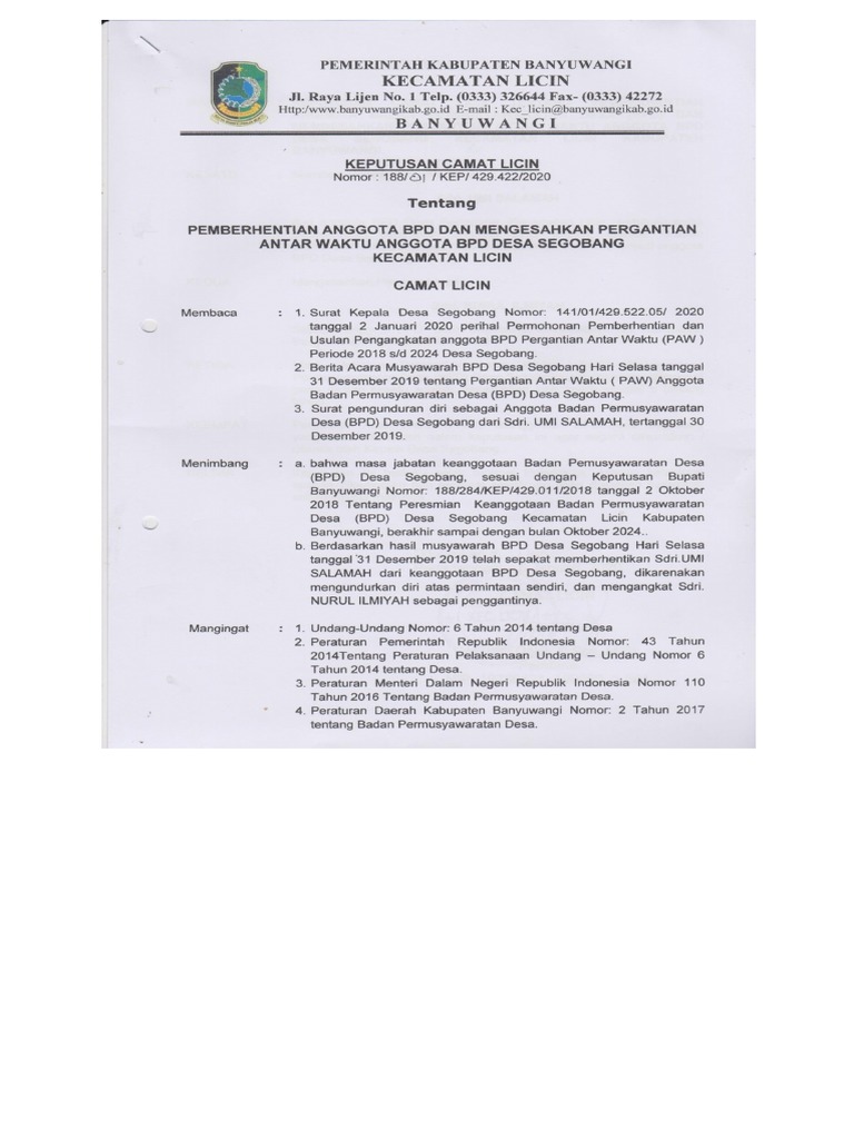 SK PAW BPD SEGOBANG-dikonversi | PDF