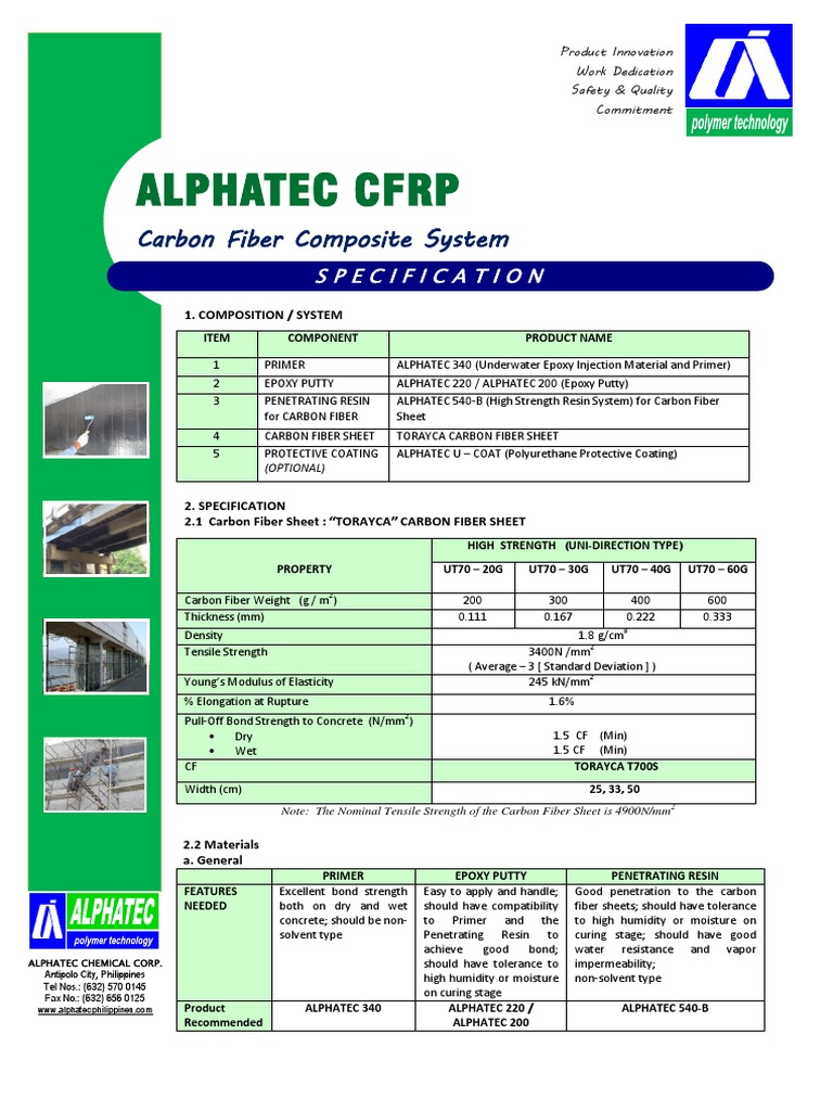 Specification for a Carbon Fiber Reinforced Polymer System Using ...