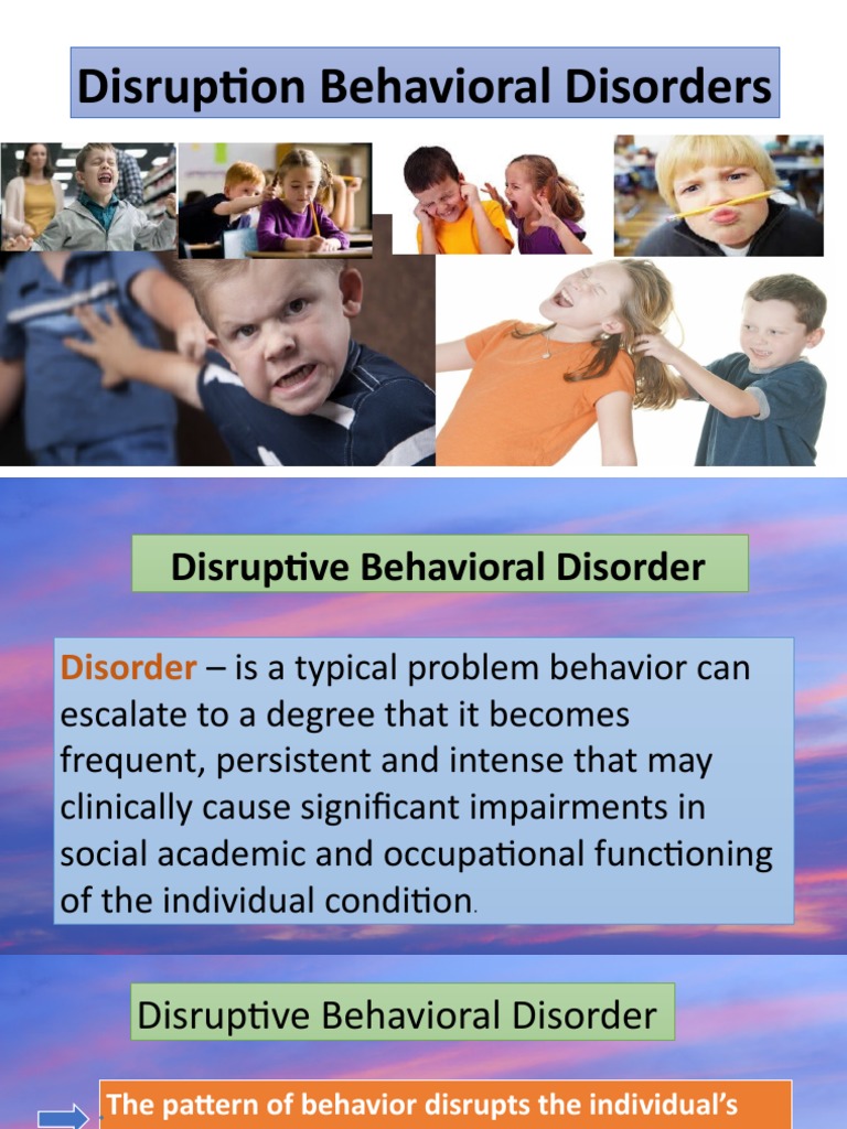 Disruption Behavioral Disorders | PDF | Attention Deficit Hyperactivity ...