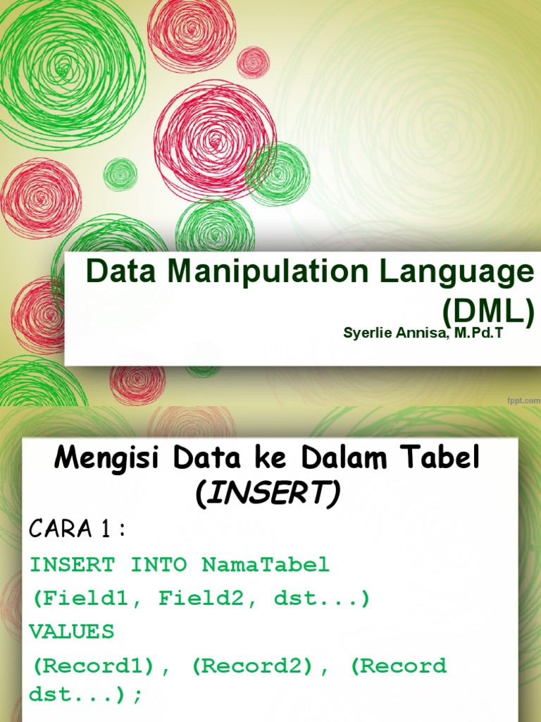 Perintah DML (Update Delete) | PDF | Metode & Bahan Ajar