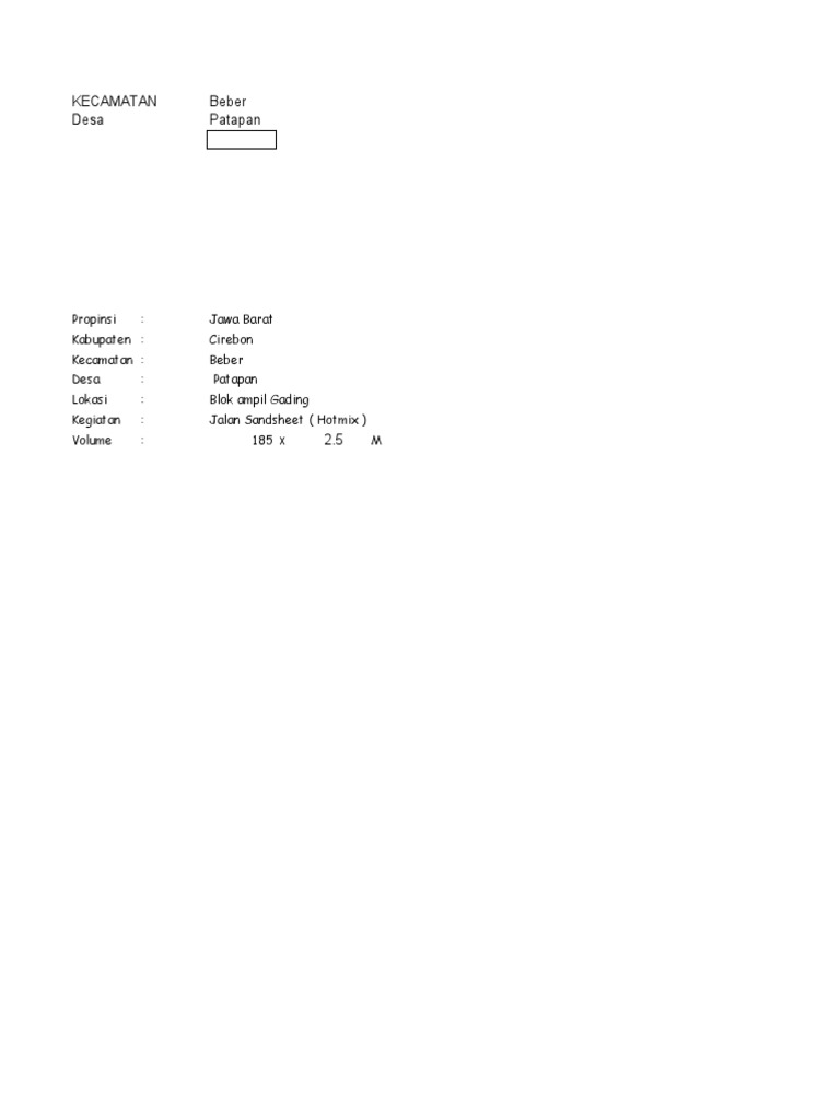 Rab Perkerasan Jalan Baru | PDF