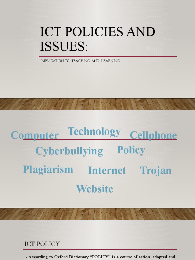 Ict Policies And Issues Implication To Teaching And Learning Pdf