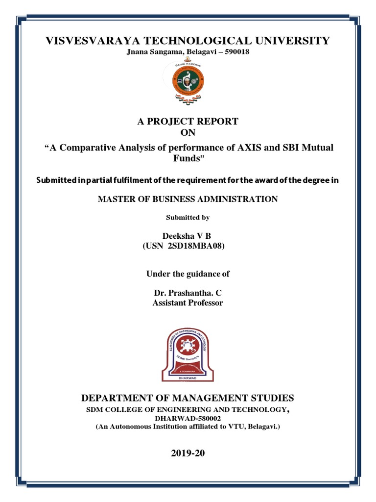 Deeksha V B (2sd18mba08) | PDF | Stocks | Mutual Funds
