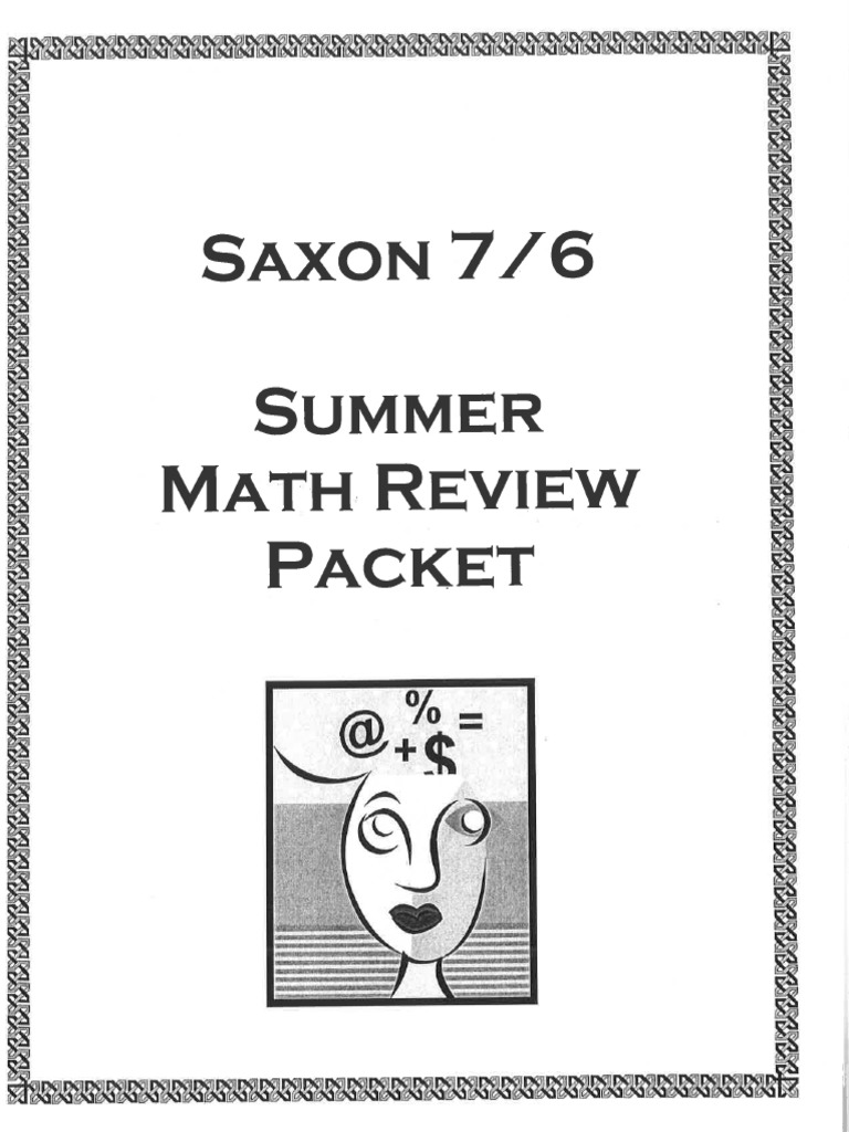 SAXON-7-6 Summer Packet | PDF