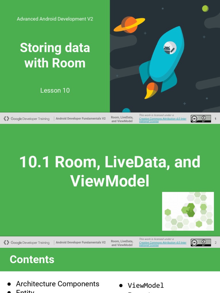 10.1 - Room, LiveData, and ViewModel | PDF | Android (Operating System) | Databases