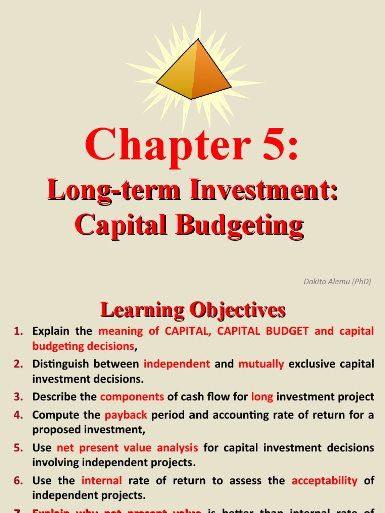 Chap 5 Capital Budgeting Testing | PDF | Internal Rate Of Return ...
