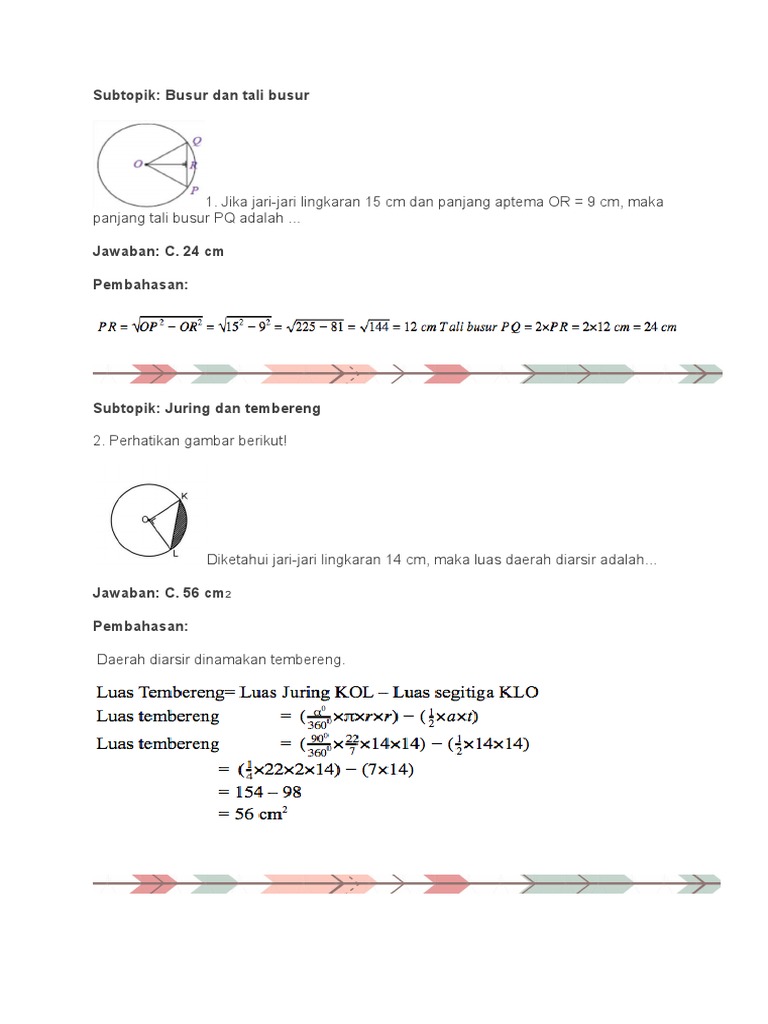 Latihan Soal Matematika 9 + Pembahasan | PDF | Metode & Bahan Ajar | Griya & Taman