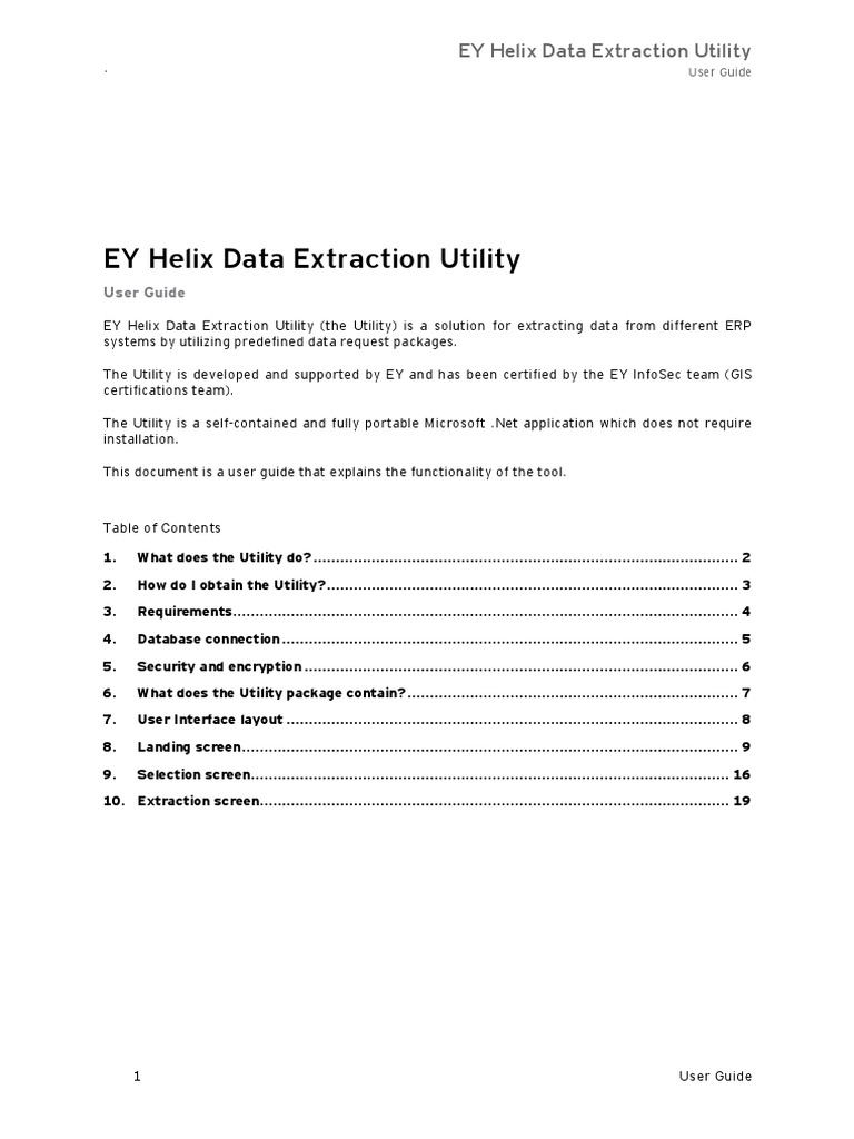 EY Helix Data Extraction Utility User Guide | PDF | Computer File ...