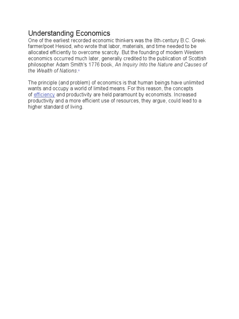 Origins of Modern Economics | PDF | Finance & Money Management