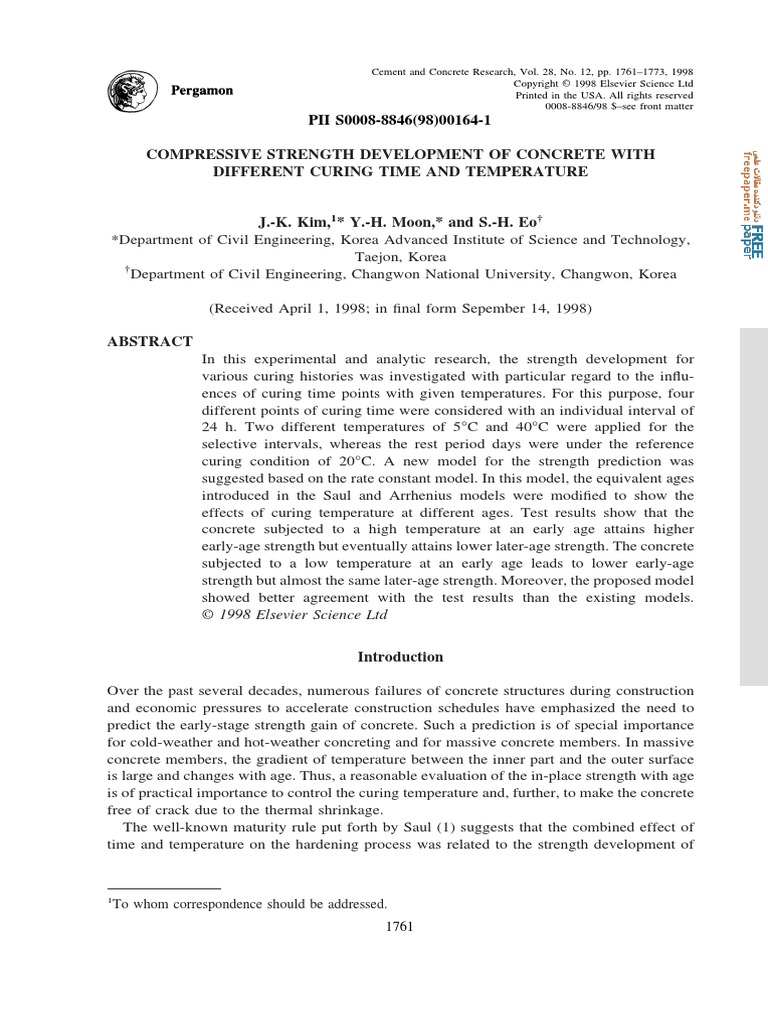 Compressive Strength Development of Concrete With | PDF | Activation ...