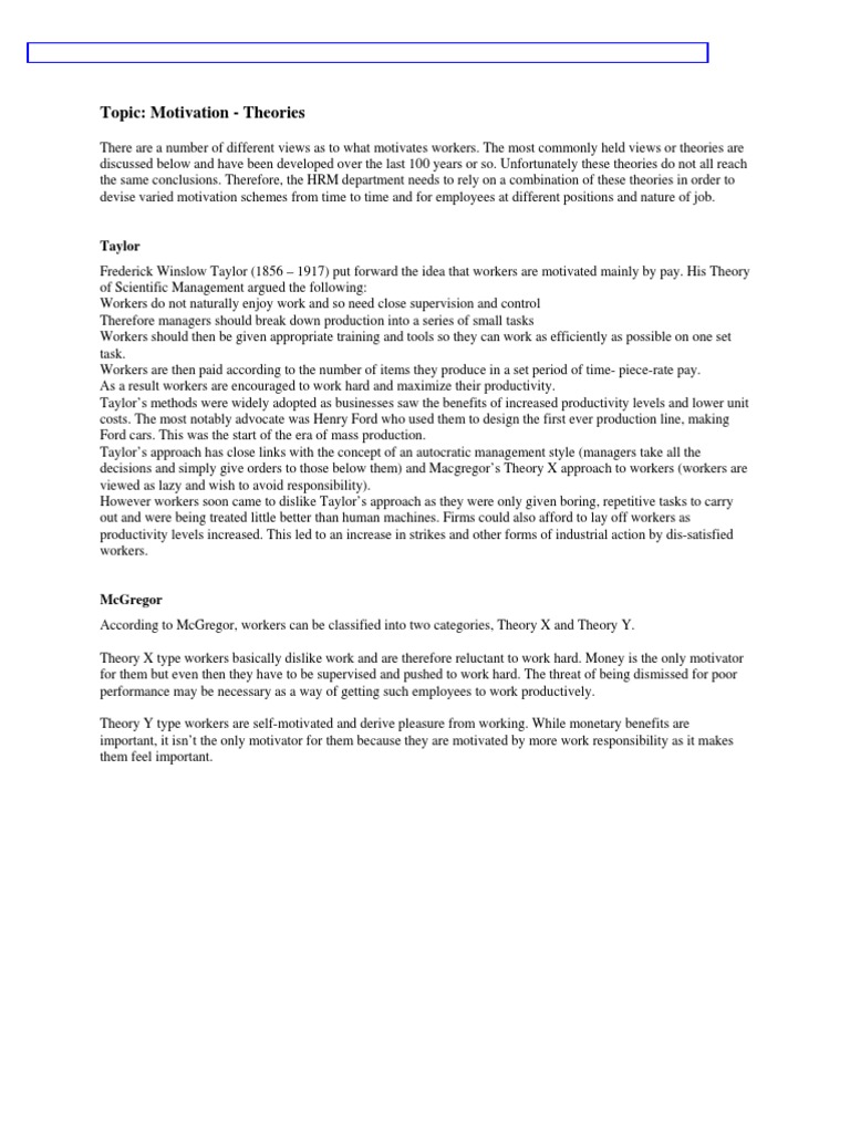 Business Motivation-Theories 2021 For Business Students and Teachers ...