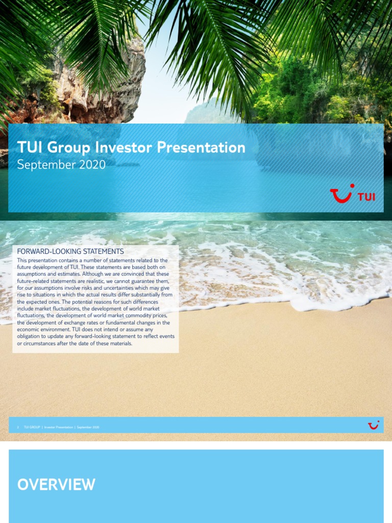 TUI Group Investor Presentation Handout | PDF | Convertible Bond ...